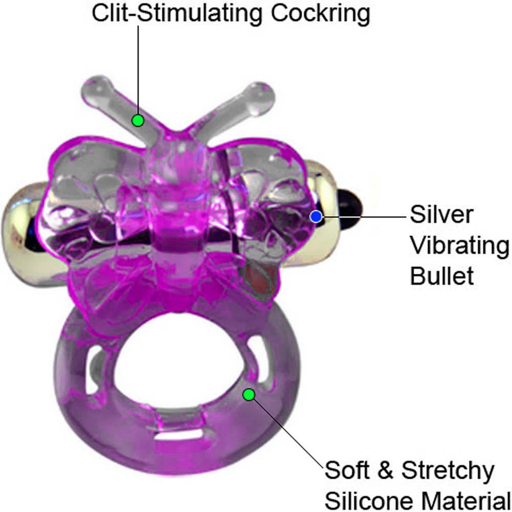 Hott Products Purrrfect Pets Buzzy Butterfly Vibrating Penis Ring ...