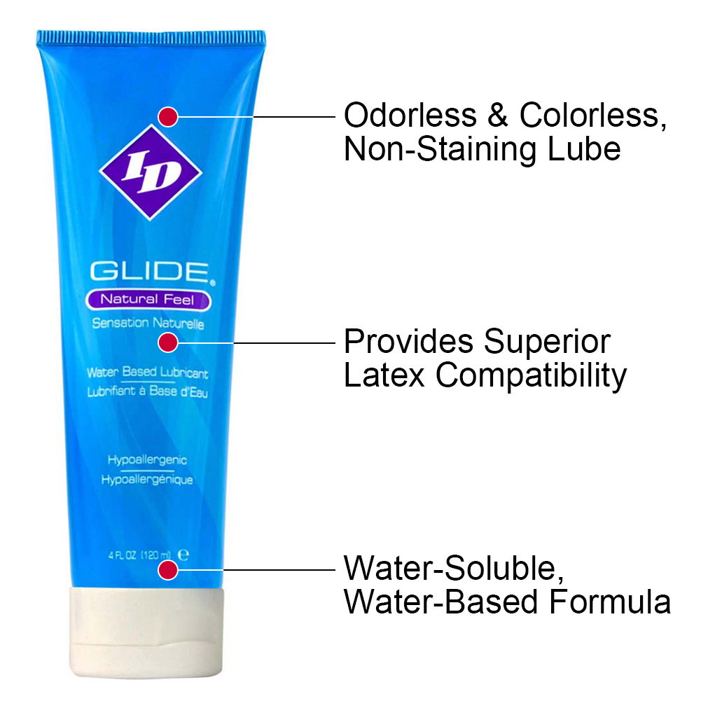 ID Glide Natural Feel Water-Based Personal Lubricant, 4 fl.oz (120 mL ...