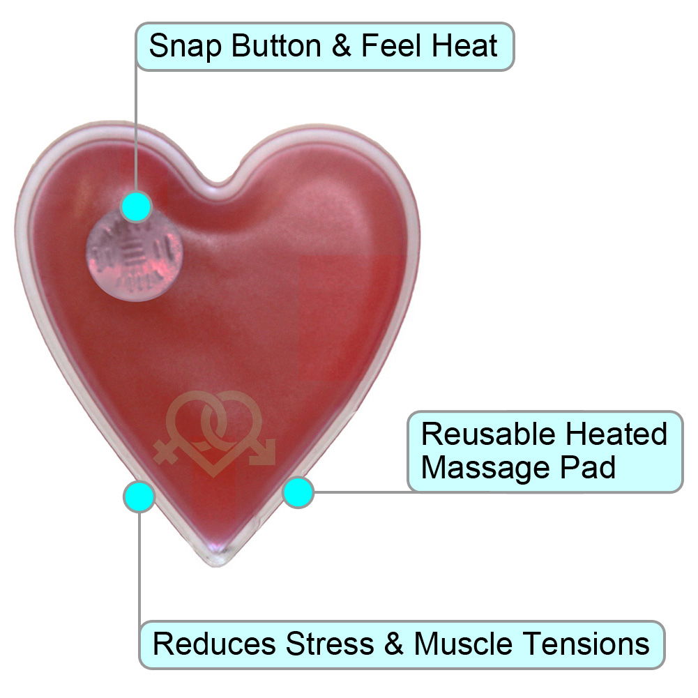 Warming Heart Massager and Eye Mask Romantic Gift Set, Red - dearlady.us