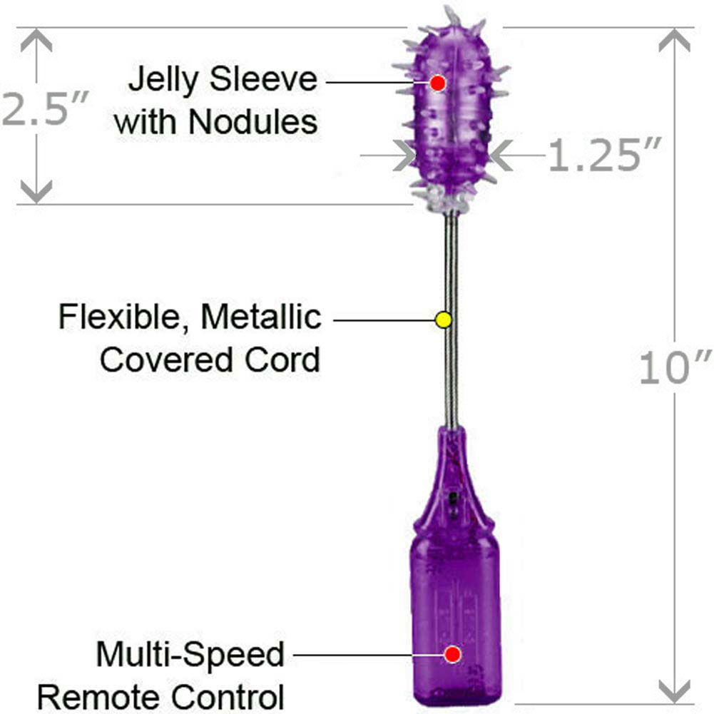 Vibrating Jelly Wiggle Wand Stimulator, 10", Purple - dearlady.us