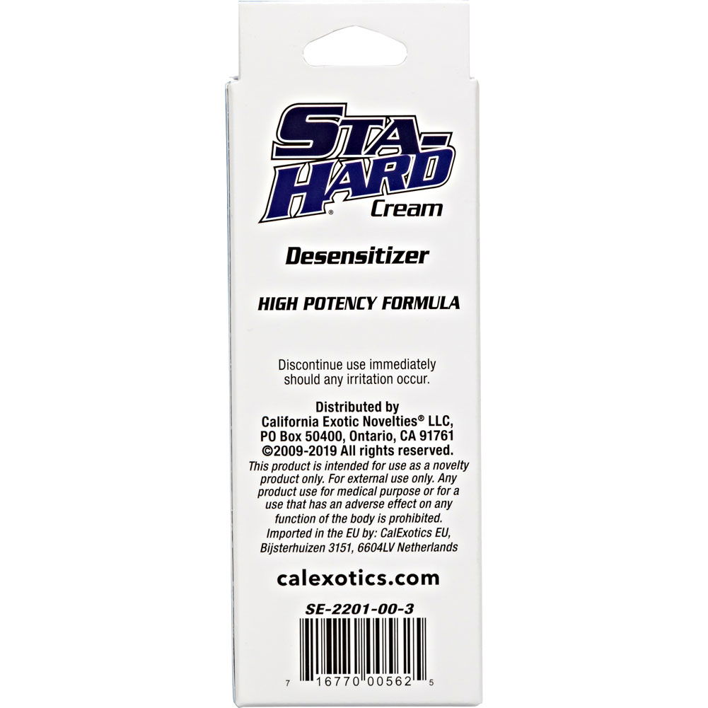 CalExotics Sta Hard Desensitizing Cream for Men, 2 fl.oz (59 mL), Boxed ...