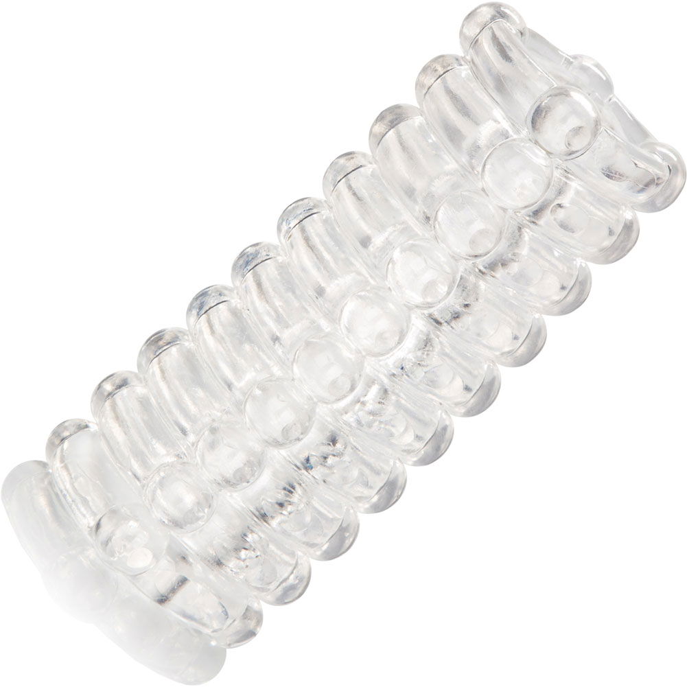 CalExotics Ribbed Stroker Reversible Masturbator, Clear - dearlady.us