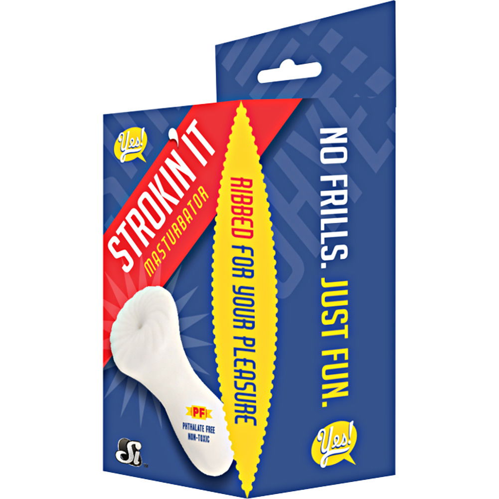 SI Novelties Yes Strokin It Stroker Masturbator, White - dearlady.us