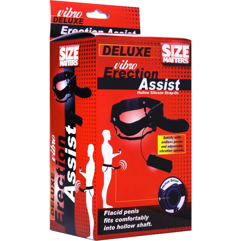 Size Matters Deluxe Vibrating Erection-Assist Hollow Strap-On, 6 ...