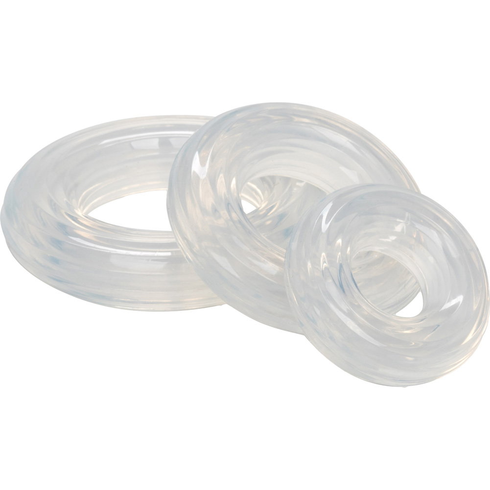 CalExotics Premium Silicone Ring Set, Clear - dearlady.us