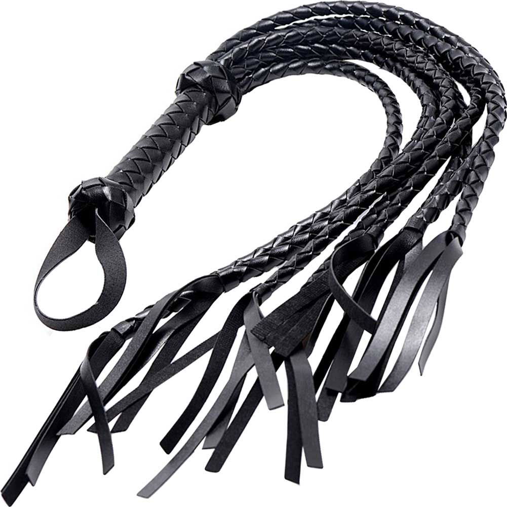STRICT 8 Tail Braided Flogger, 34", Black - dearlady.us
