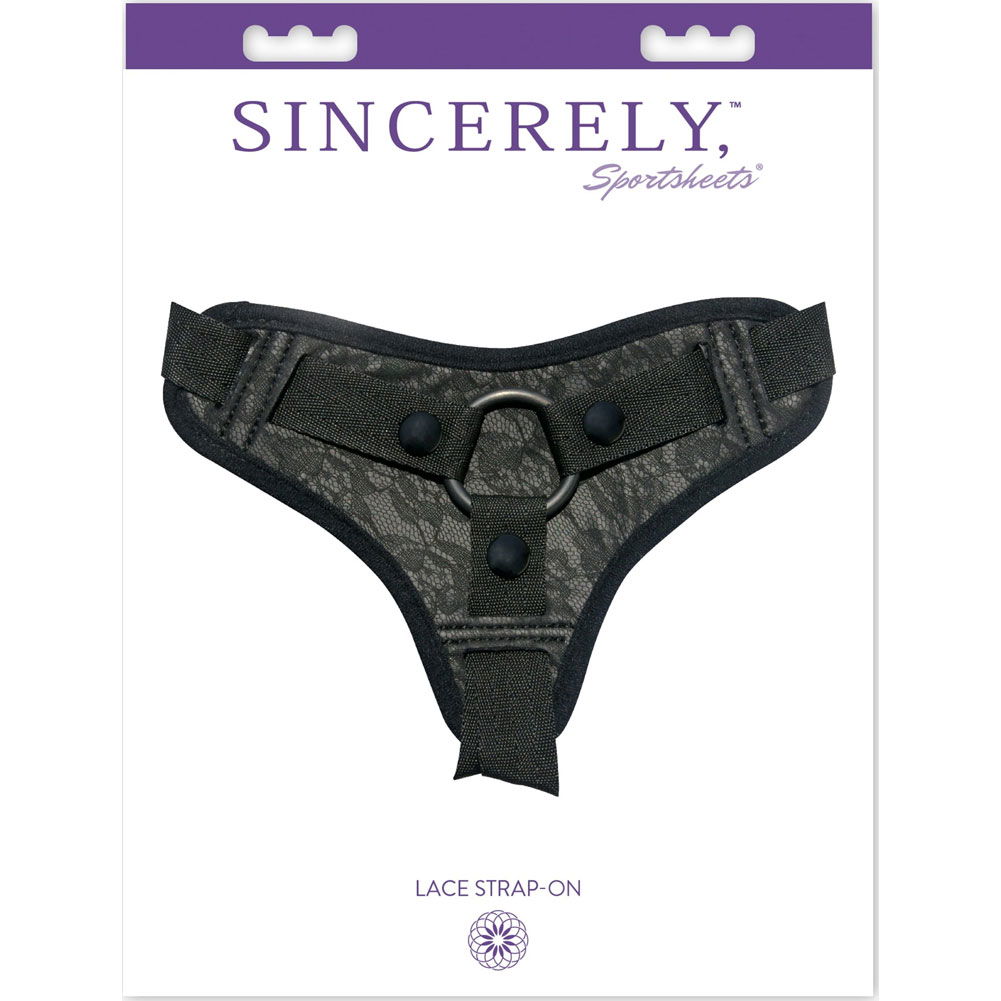 Sincerely Lace Strap-On Harness, One Size, Black - dearlady.us
