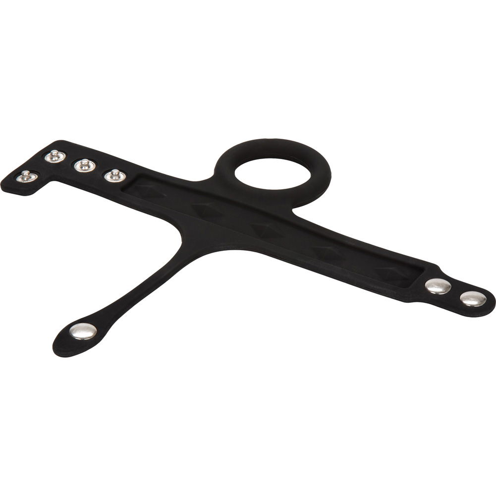 CalExotics Silicone Tri Snap Ball Spreader Ring, Black - dearlady.us