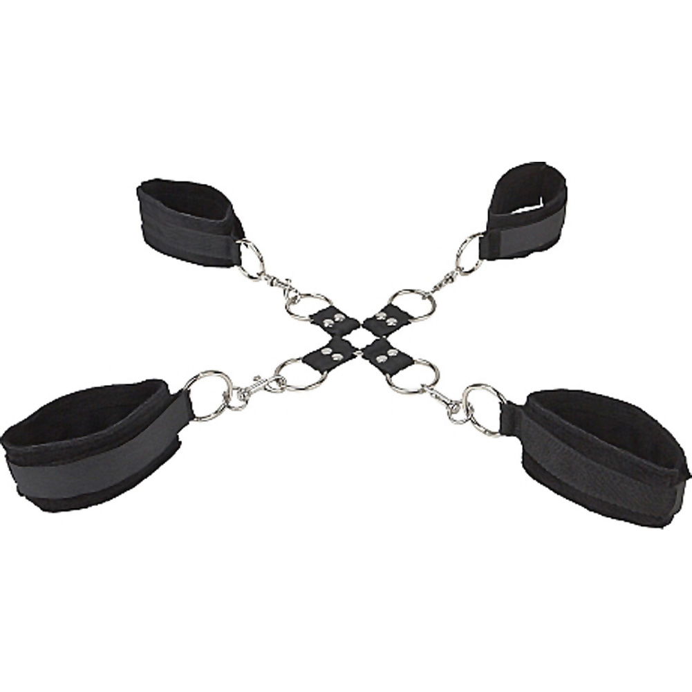 Ouch Velcro Hogtie Cuffs, One Size, Black - dearlady.us
