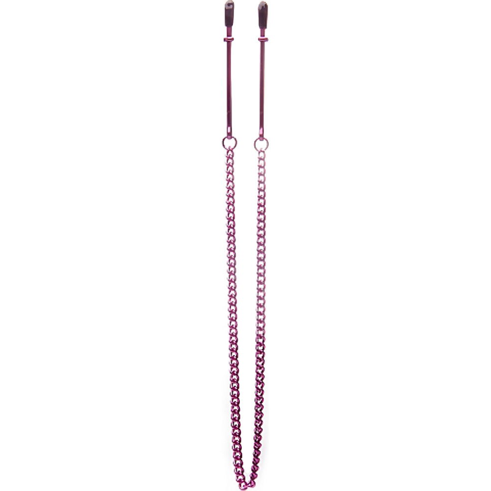 Ouch Pincette Nipple Clamps with Chain, 14", Perky Pink - dearlady.us
