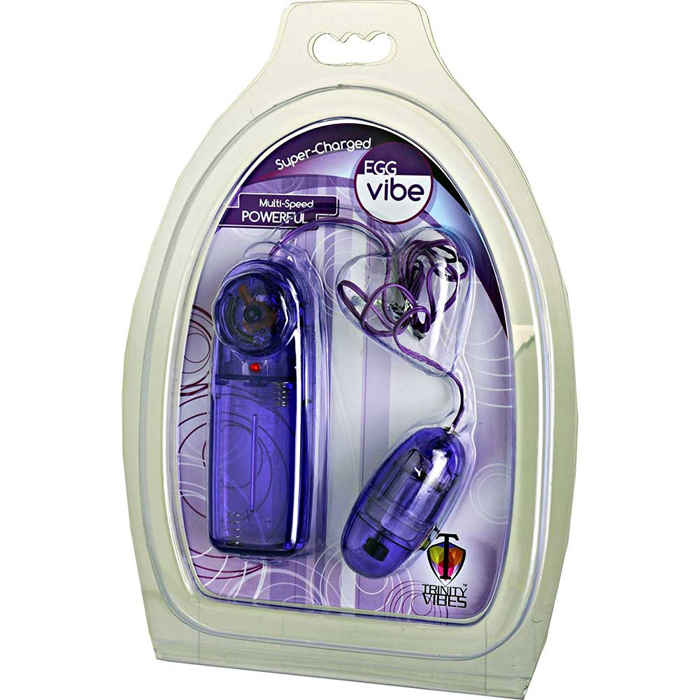 Trinity Vibes Super Charged Multispeed Egg with Remote, 2.25", Purple ...