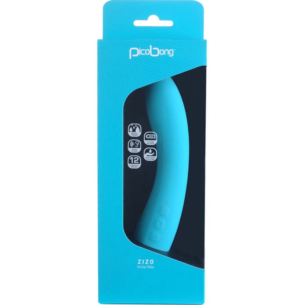 PicoBong Zizo Innie Silicone Vibe, 7.75", Blue - dearlady.us