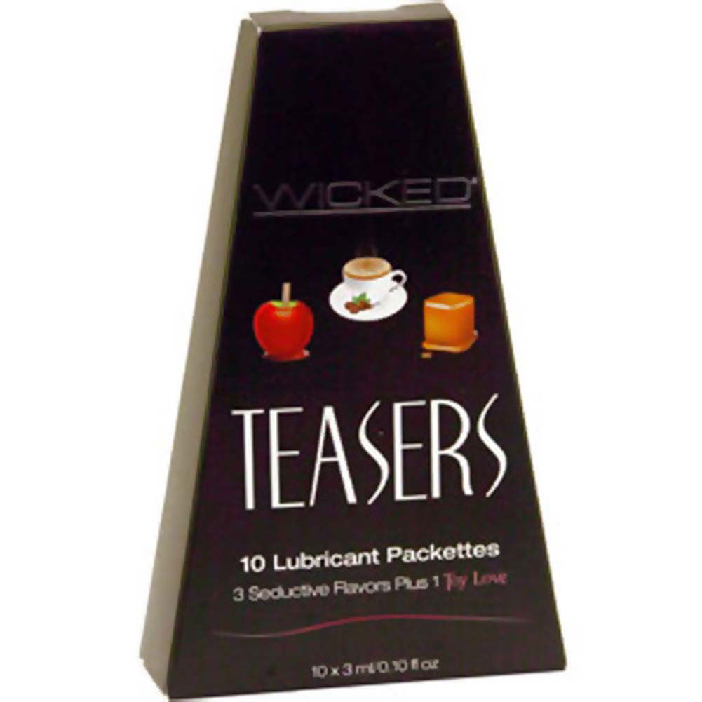 Wicked Lube Teasers Flavored Intimate Lubricants 10 Packet Samplers Set ...
