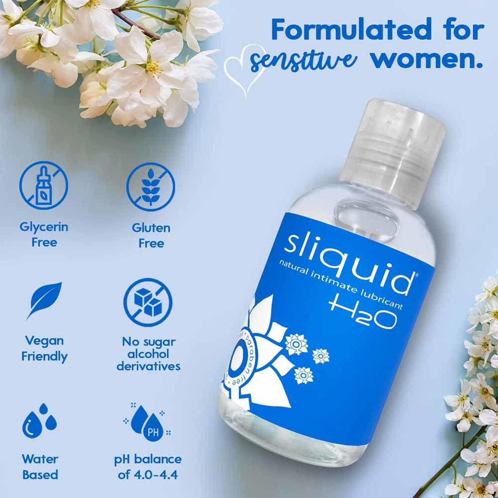 Sliquid H2O Naturals Water Based Intimate Lubricant, 4.2 fl.oz (125 mL ...