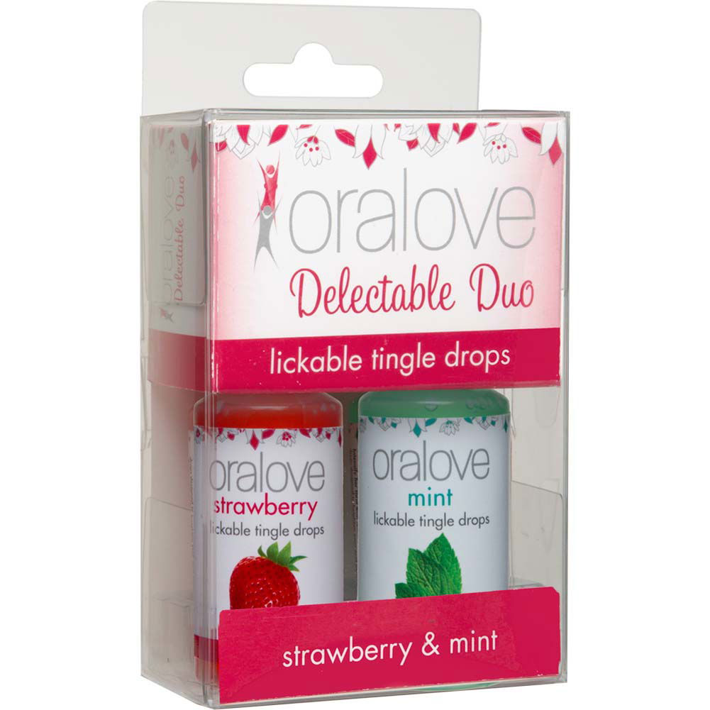 Oralove Delectable Duo Lickable Tingle Drops, Strawberry/Mint - dearlady.us