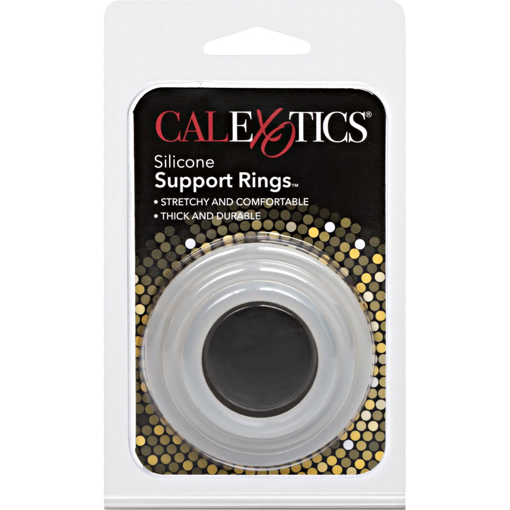 CalExotics Silicone Support Penis Rings Set of 3, Clear - dearlady.us