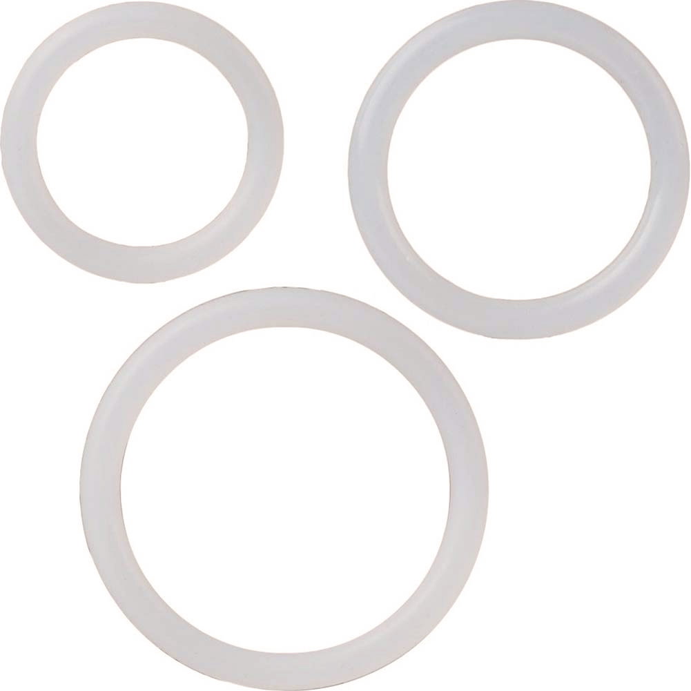 CalExotics Silicone Support Penis Rings Set of 3, Clear - dearlady.us