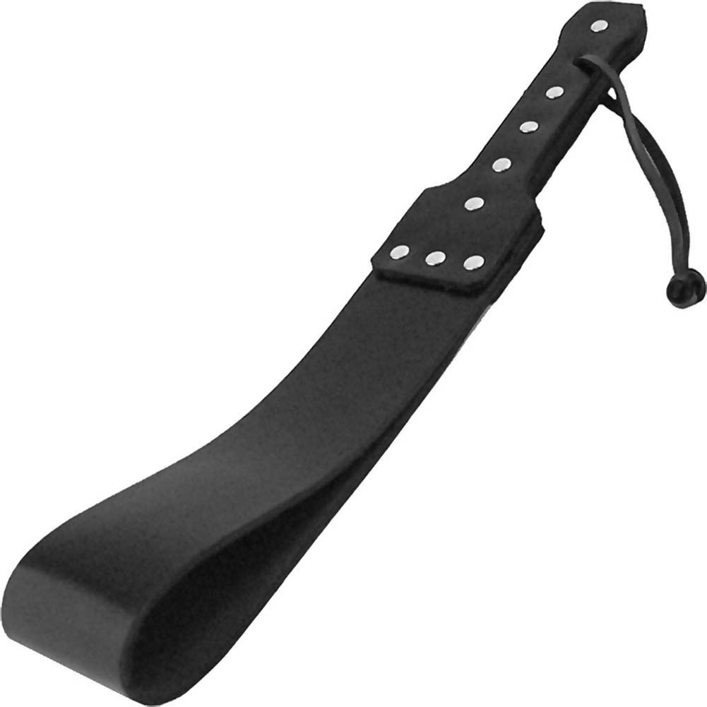 Rouge Leather Folded Paddle, 17", Black - dearlady.us