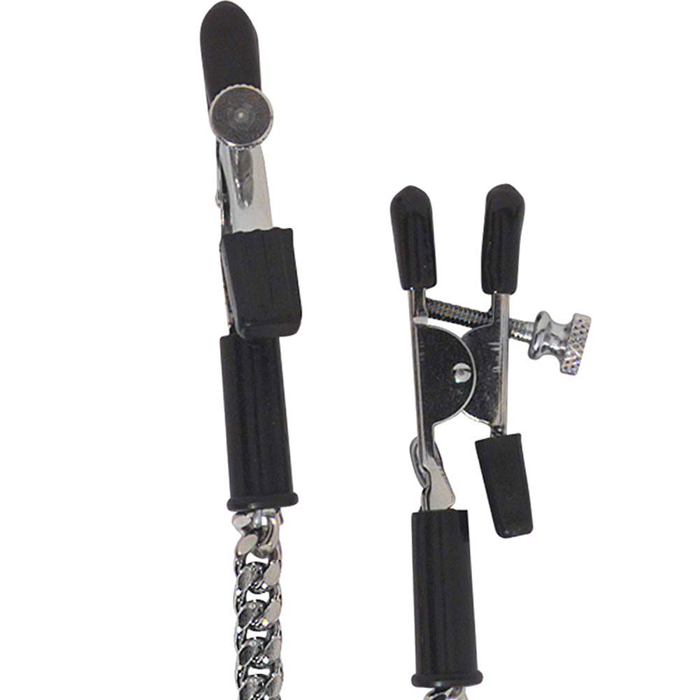 Spartacus Adjustable Alligator Nipple Clamps with Jewel Chain - dearlady.us