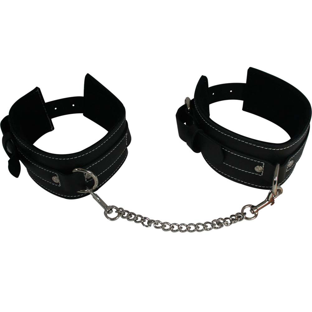 Sportsheets Edge Leather Ankle Restraints, Black - dearlady.us