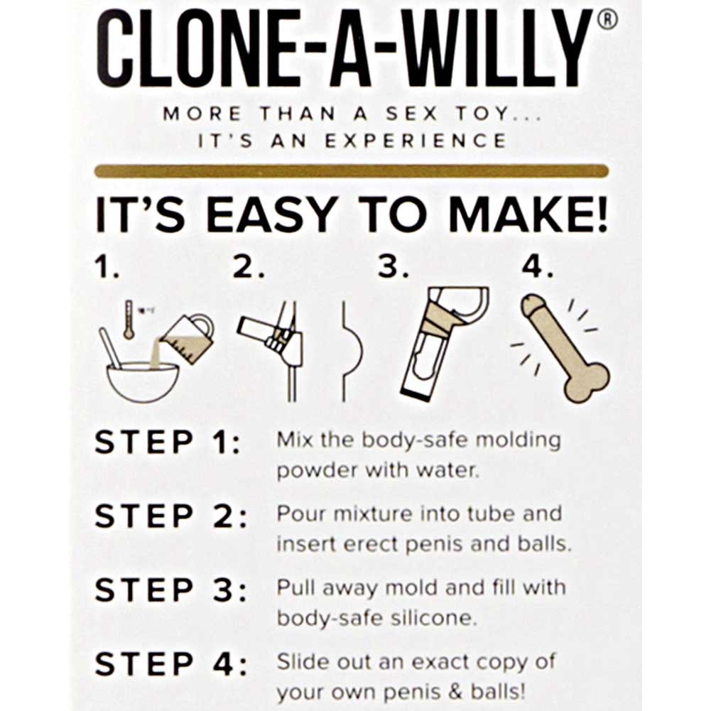 Clone-A-Willy Penis Plus Balls Kit, Light Skin Tone - dearlady.us