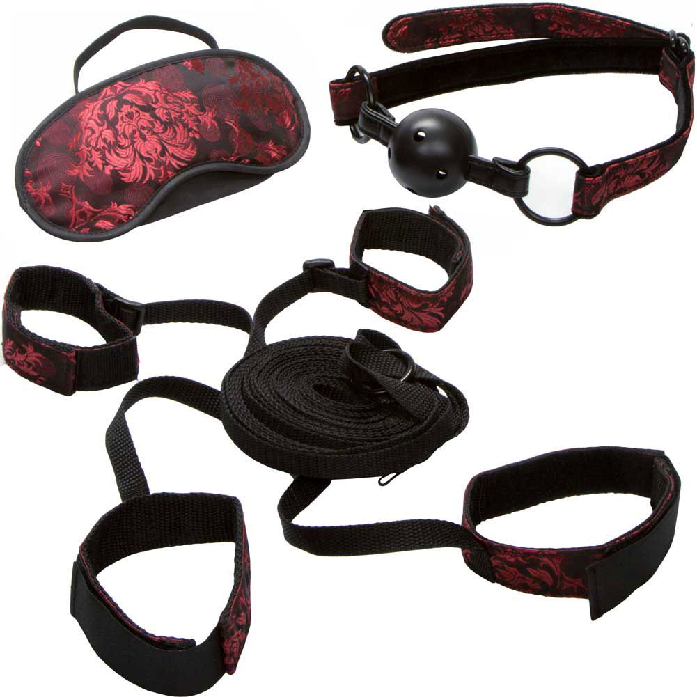 CalExotics Scandal Bed Restraint Bondage Kit, Red/Black - dearlady.us