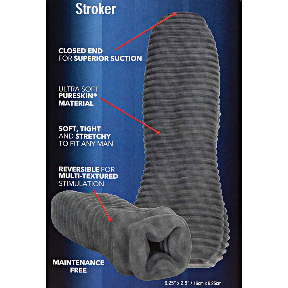 Apollo Textured Reversible Stroker for Men, Gray - dearlady.us