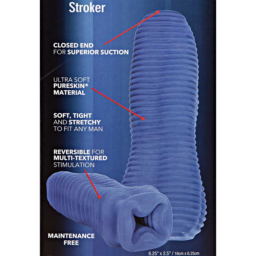 Apollo Textured Reversible Stroker for Men, Blue - dearlady.us