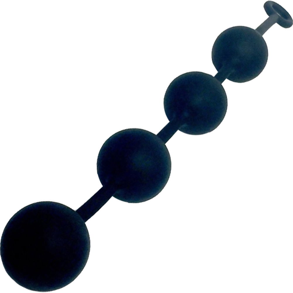Rascal the Anal Baller Intermediate Silicone Beads, 2" Diameter, Black ...