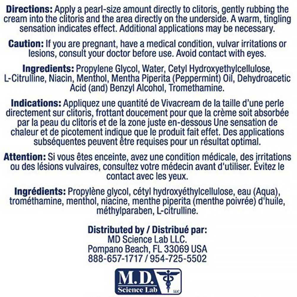 Viva Cream Female Stimulant Cream, 2 fl.oz (59 mL) - dearlady.us