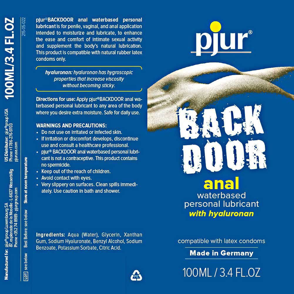 Pjur Back Door Comfort Water Anal Glide Personal Lubricant 3 4 Fl Oz