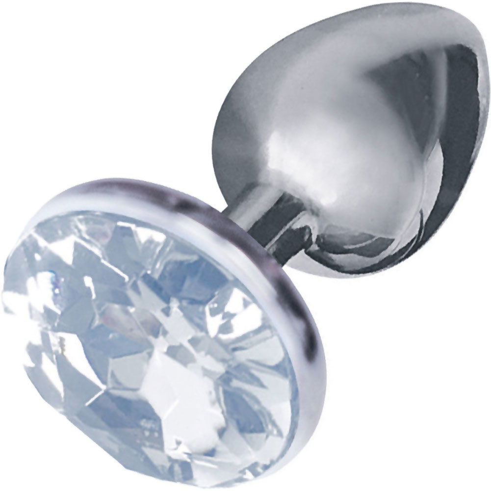 Icon Brands Silver Starter Bejeweled Steel Butt Plug, 2.8", Diamond ...