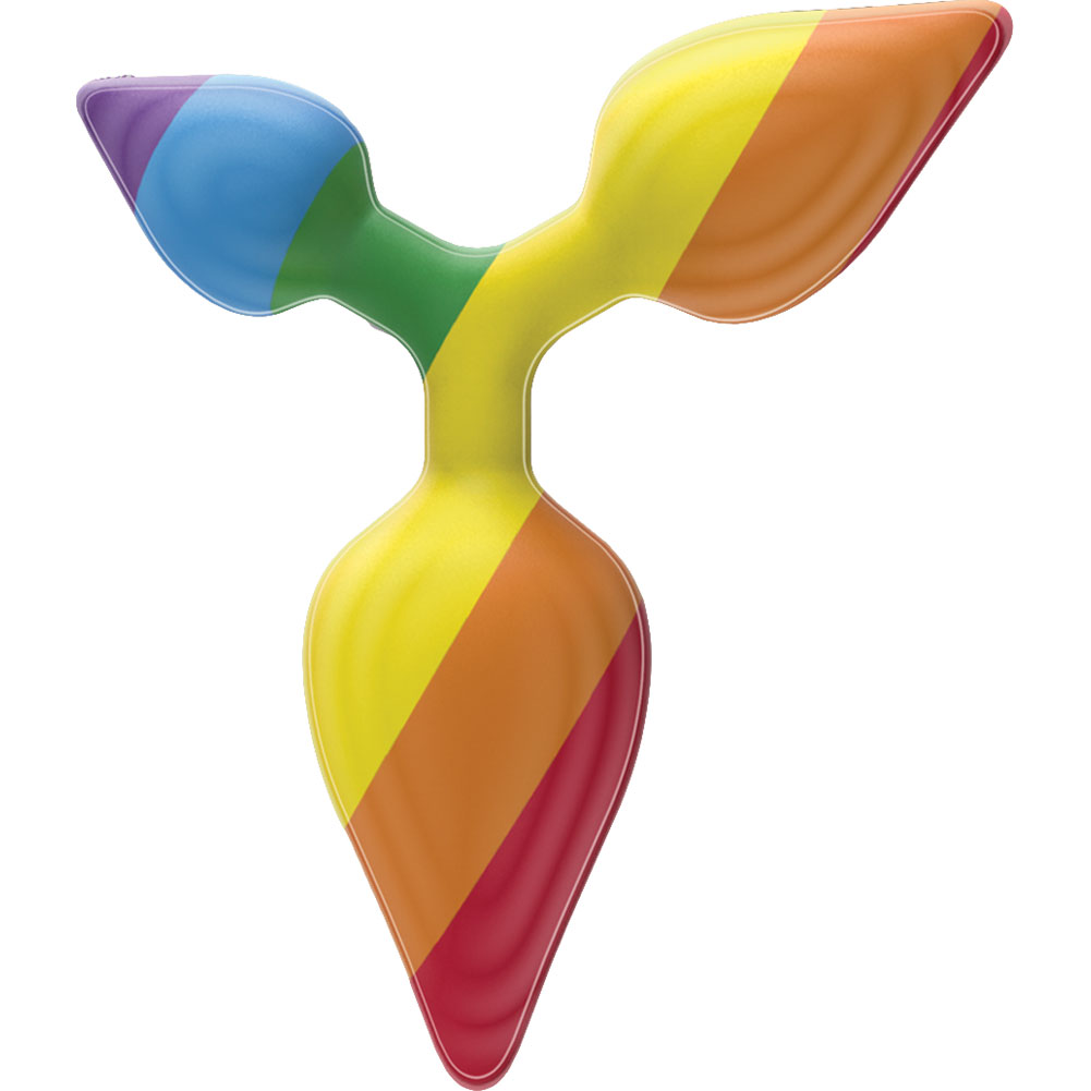 Hott Products Triple Play Butt Plug, Rainbow - dearlady.us
