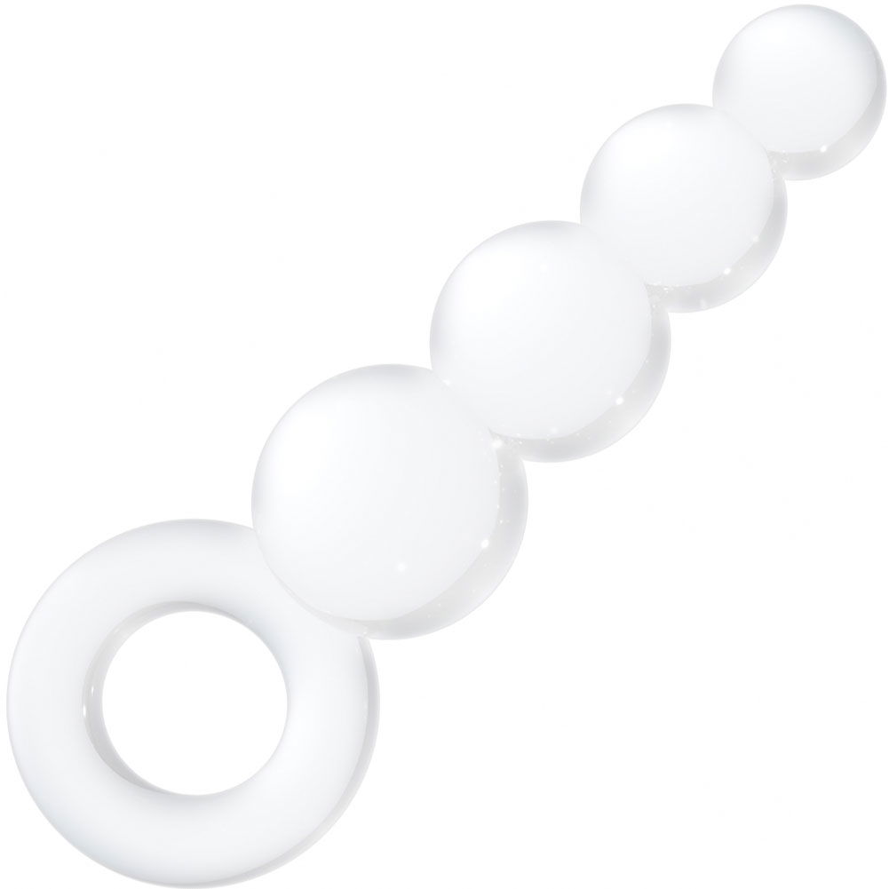 Chrystalino Stargate Handblown Glass Graduated Butt Plug, 7", White ...