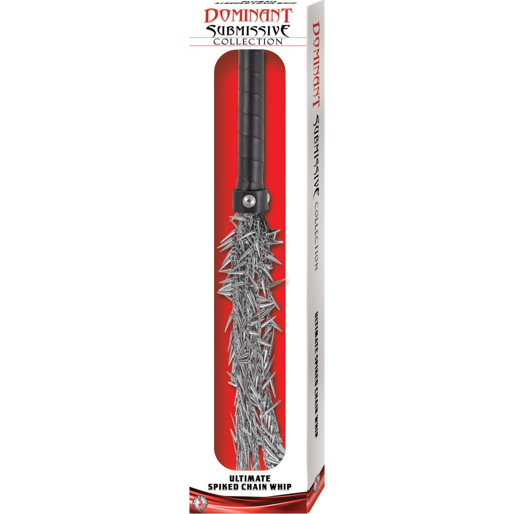 Ultimate Spiked Chain Whip, 16", Sliver - dearlady.us