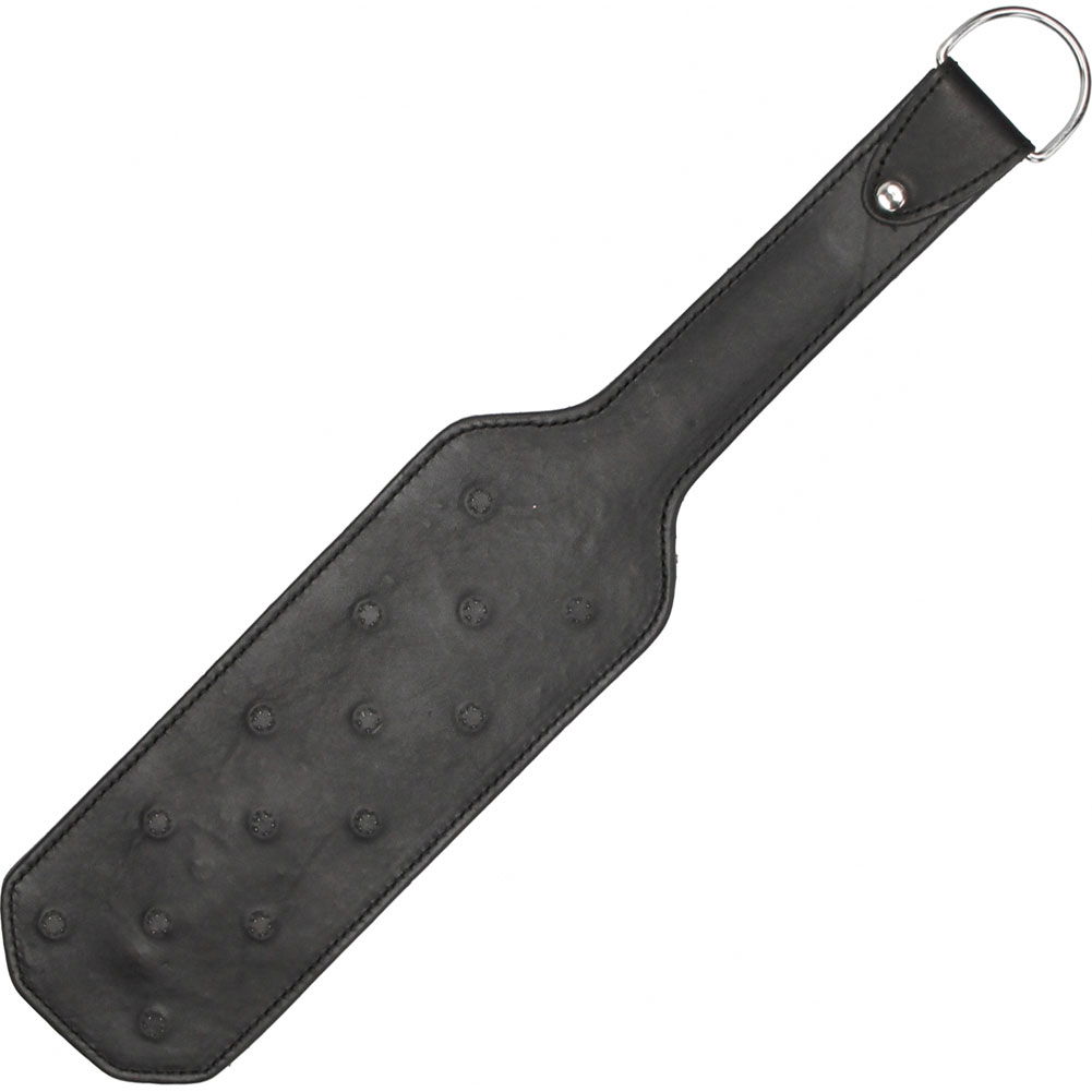 Ouch Pain Leather Vampire Paddle, 16", Black - dearlady.us