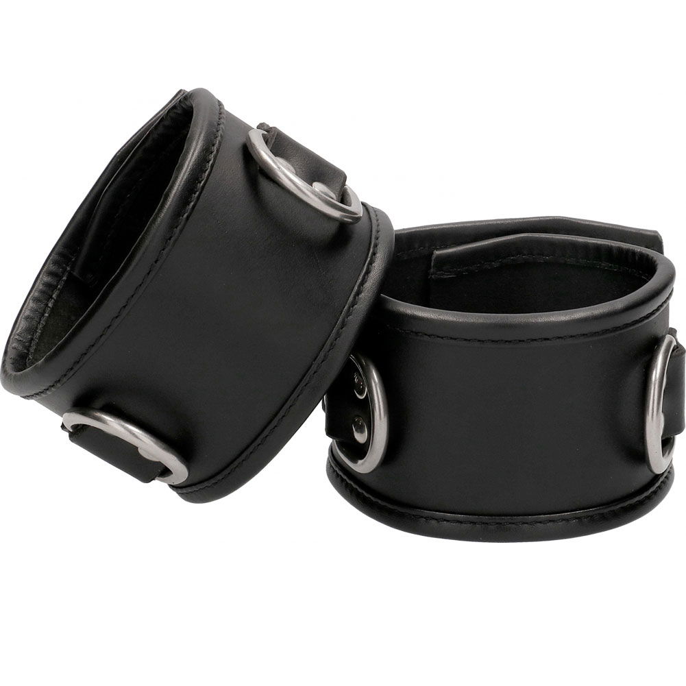 Ouch Pain Restraint Ankle Cuff with Padlock, Black - dearlady.us