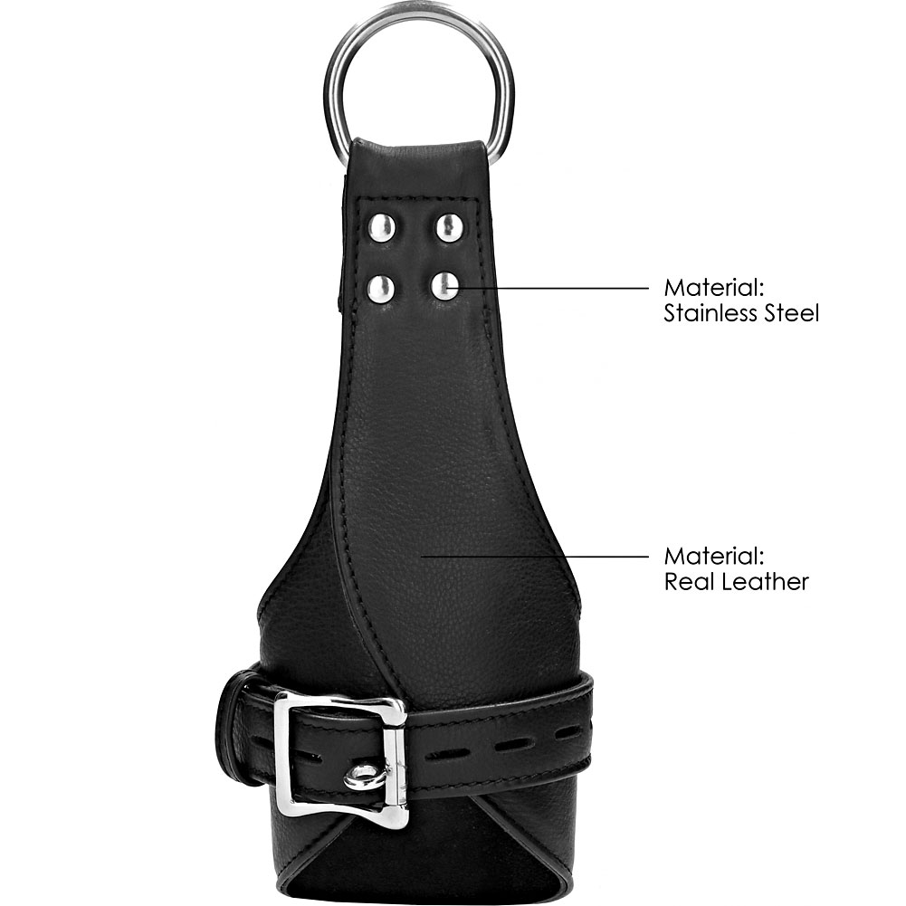 Ouch Pain Suspension Wrist Bondage Handcuffs, Black - dearlady.us