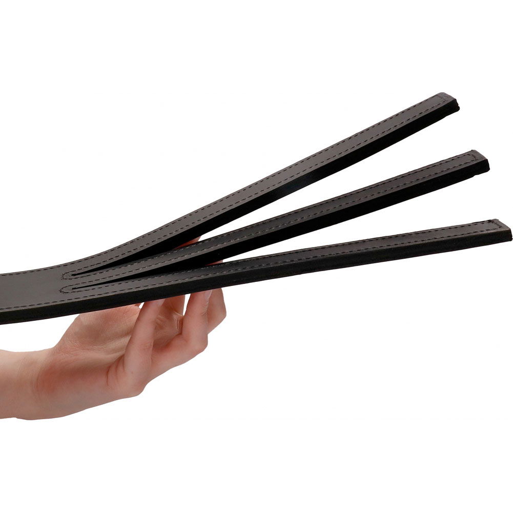 Ouch Pain Three Finger Paddle Tawse, 20", Black - dearlady.us