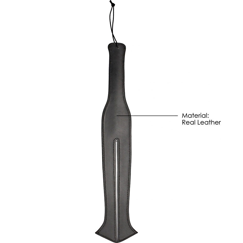 Ouch Pain Two Finger Paddle Tawse, 20", Black - dearlady.us