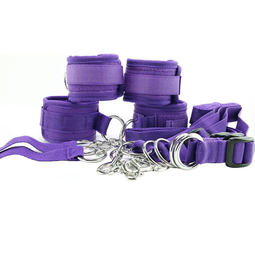 Lux Fetish 7 Piece Bed Spreader for Lovers, Purple - dearlady.us