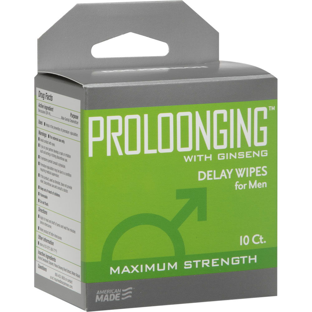 Proloonging with Ginseng Delay Wipes for Men 10 Pack, 10 ct Each ...