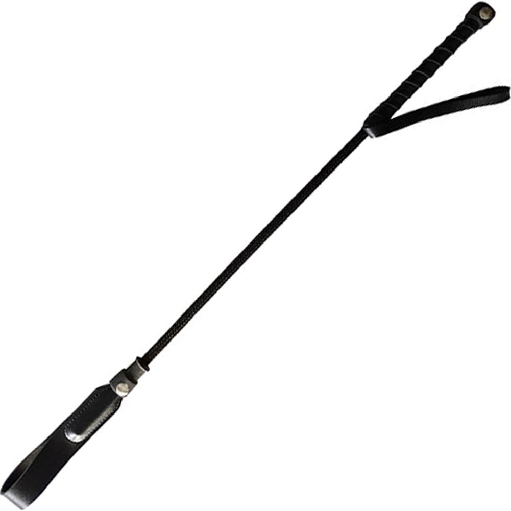 Rouge Short Riding Crop with Slim Tip, 20", Black - dearlady.us