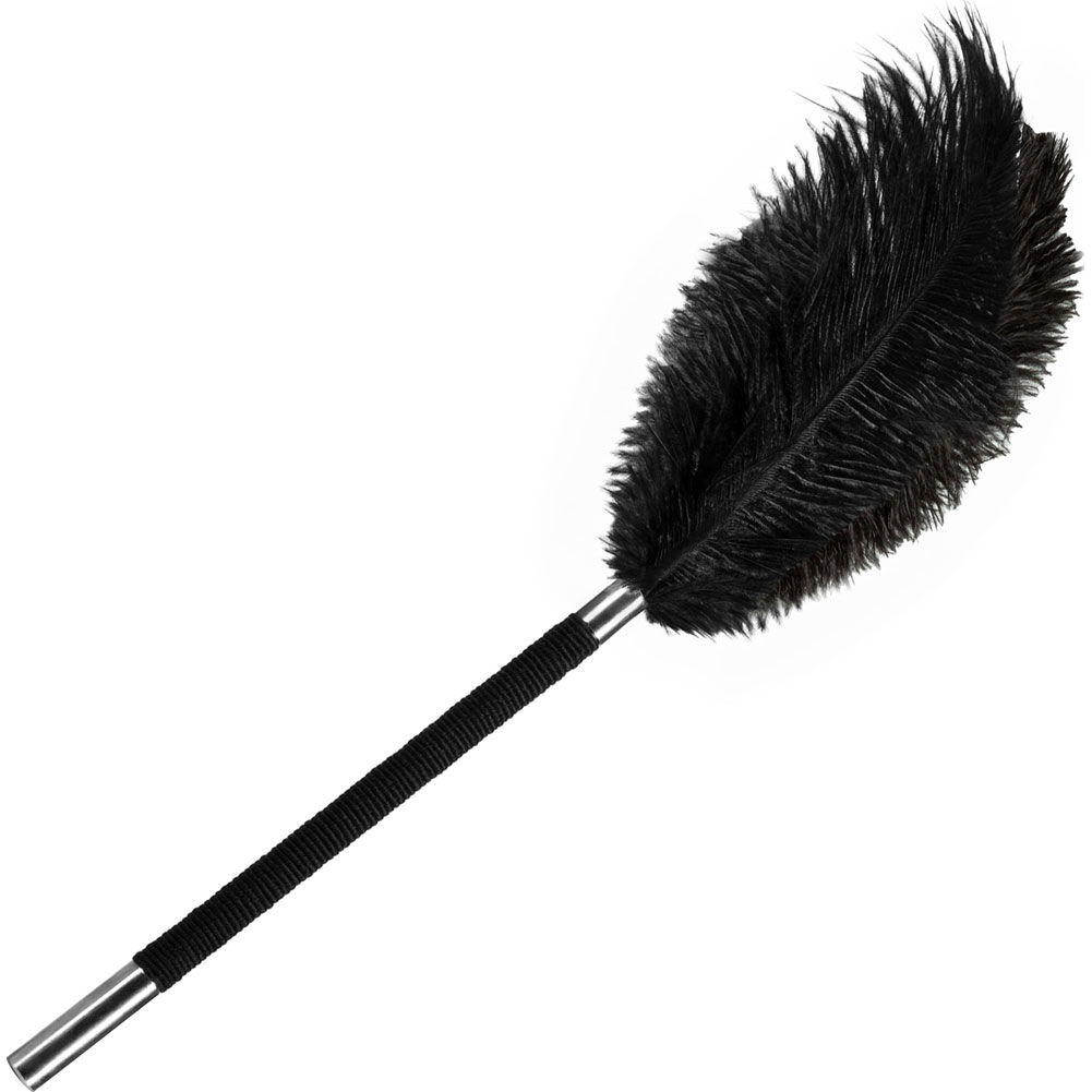 Noir Soft Feather Tickler, 15", Black - dearlady.us