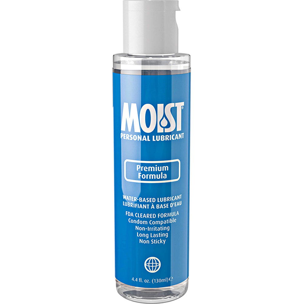 Moist Water Based Personal Lubricant Premium Formula, 4.4 fl.oz (130 mL ...