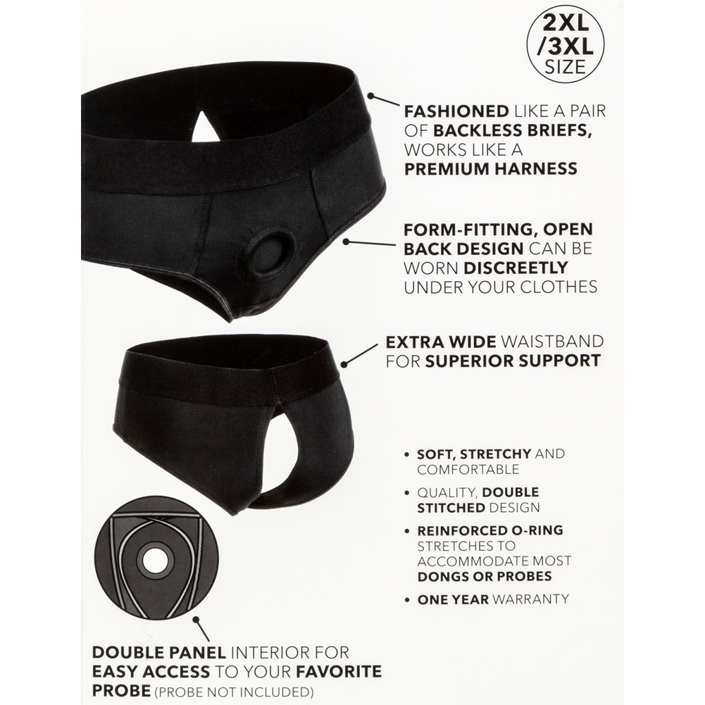 Boundless Backless Brief Harness, XXL/XXXL, Black - dearlady.us