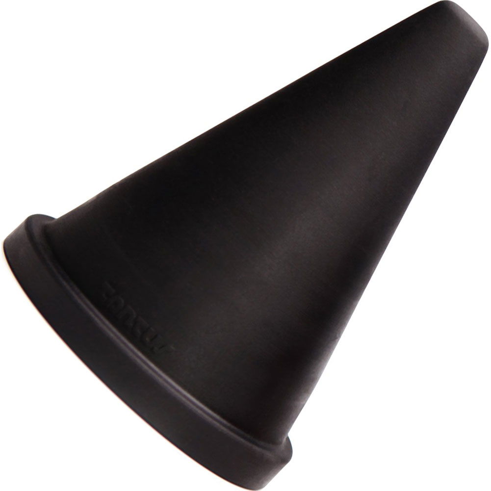 Tantus Cone Squat Firm Silicone Butt Plug, 7", Byron Black - dearlady.us