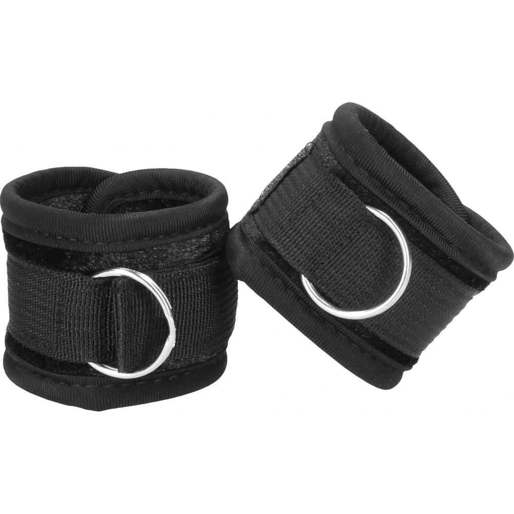 Ouch Velvet and Velcro Adjustable Ankle Cuffs, Black - dearlady.us