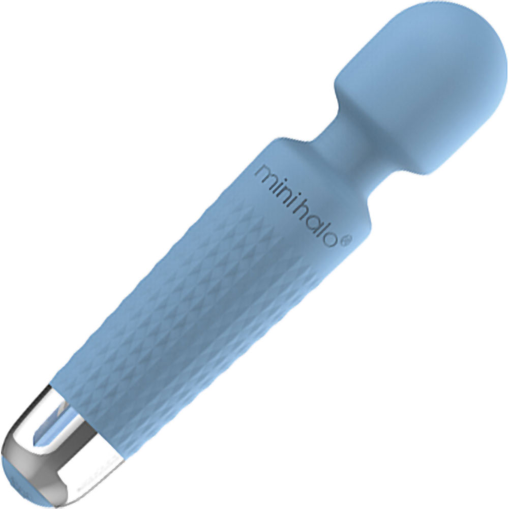 Shibari Mini Halo Wireless 20X Rechargeable Wand, 7.8", Powder Blue ...
