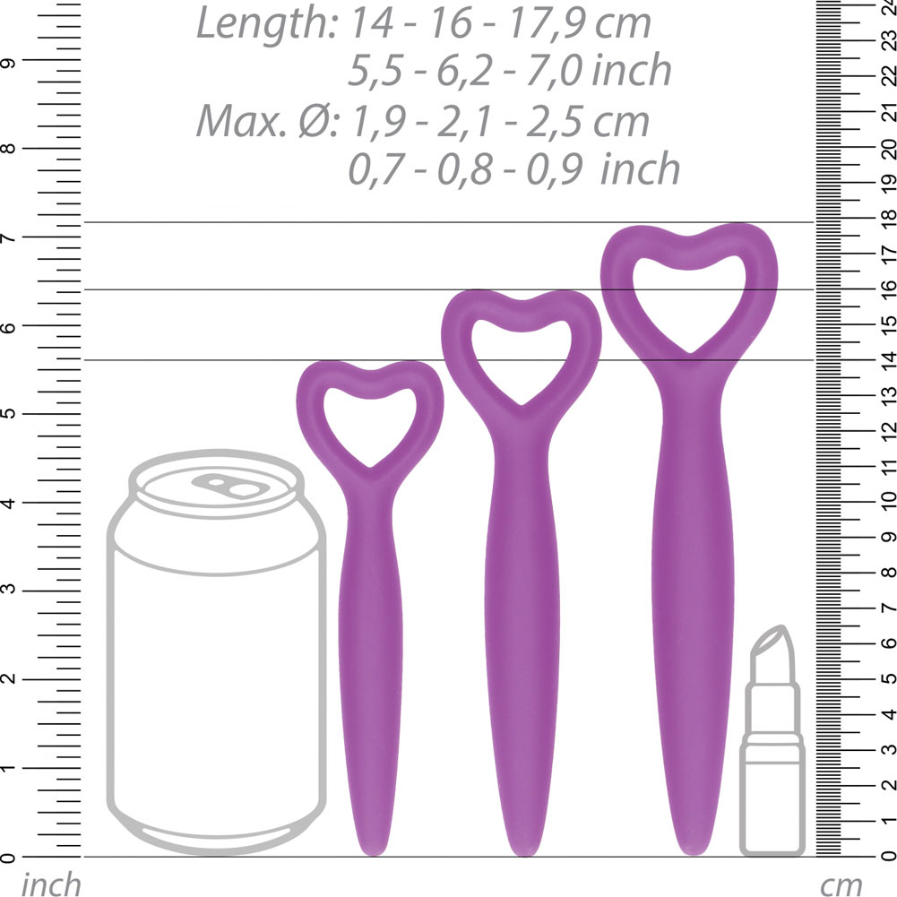 Ouch Silicone Vaginal Dilator Set Purple